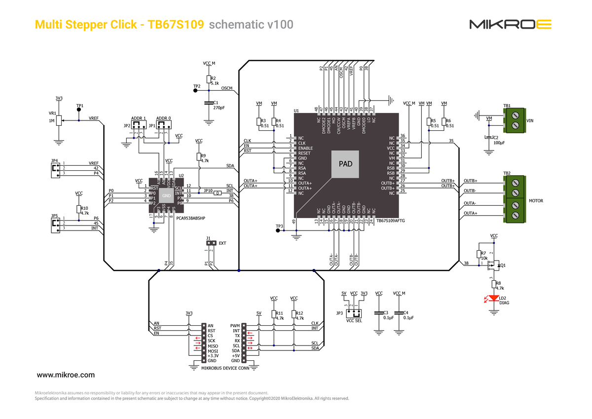 Schematic-20553- Mikroe Multi Stepper Click - TB67S109 - mikroe Multi Stepper Click - TB67S109 ...