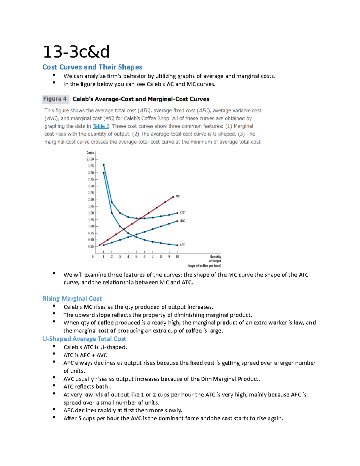 13-3c and 13-3d - Copy - Microeconomics Notes - 13-3c&d Cost Curves and ...