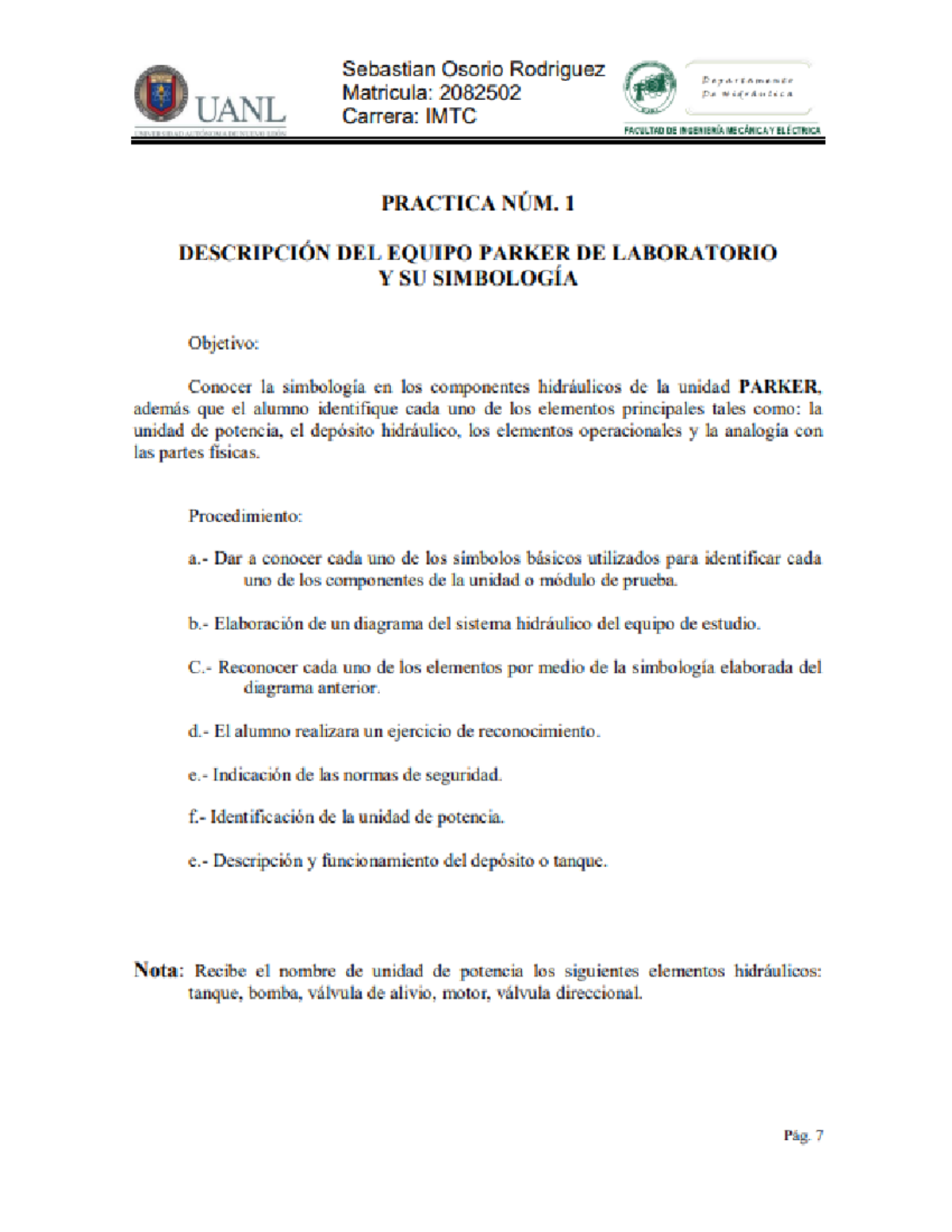 Practica 1 - Potencia Fluida Y Laboratorio - Studocu