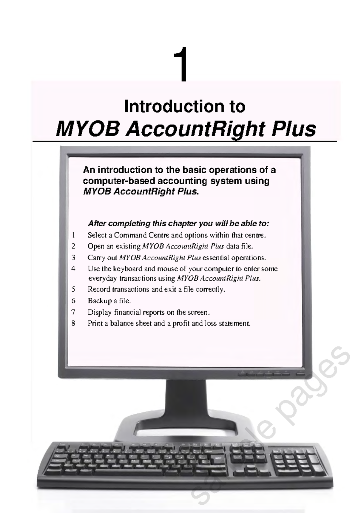 CH.1 Introduction to MYOB Account Right Plus - 1 Introduction to MYOB ...