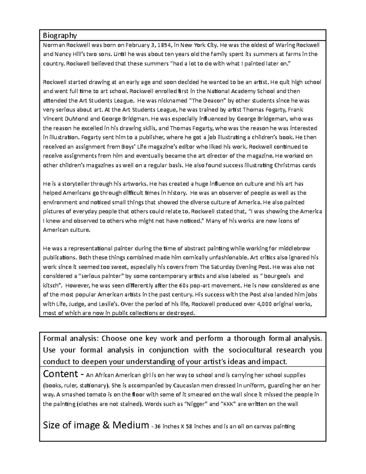 Norman Rockwell - Final Presentation - Biography Norman Rockwell was ...