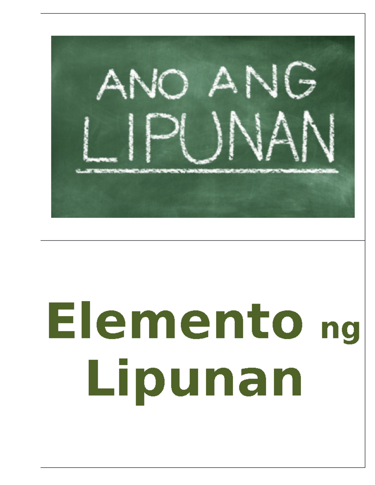 Elemento ng Lipunan - REFERENCE ONLY - Elemento ng Lipunan Teritoryo ...
