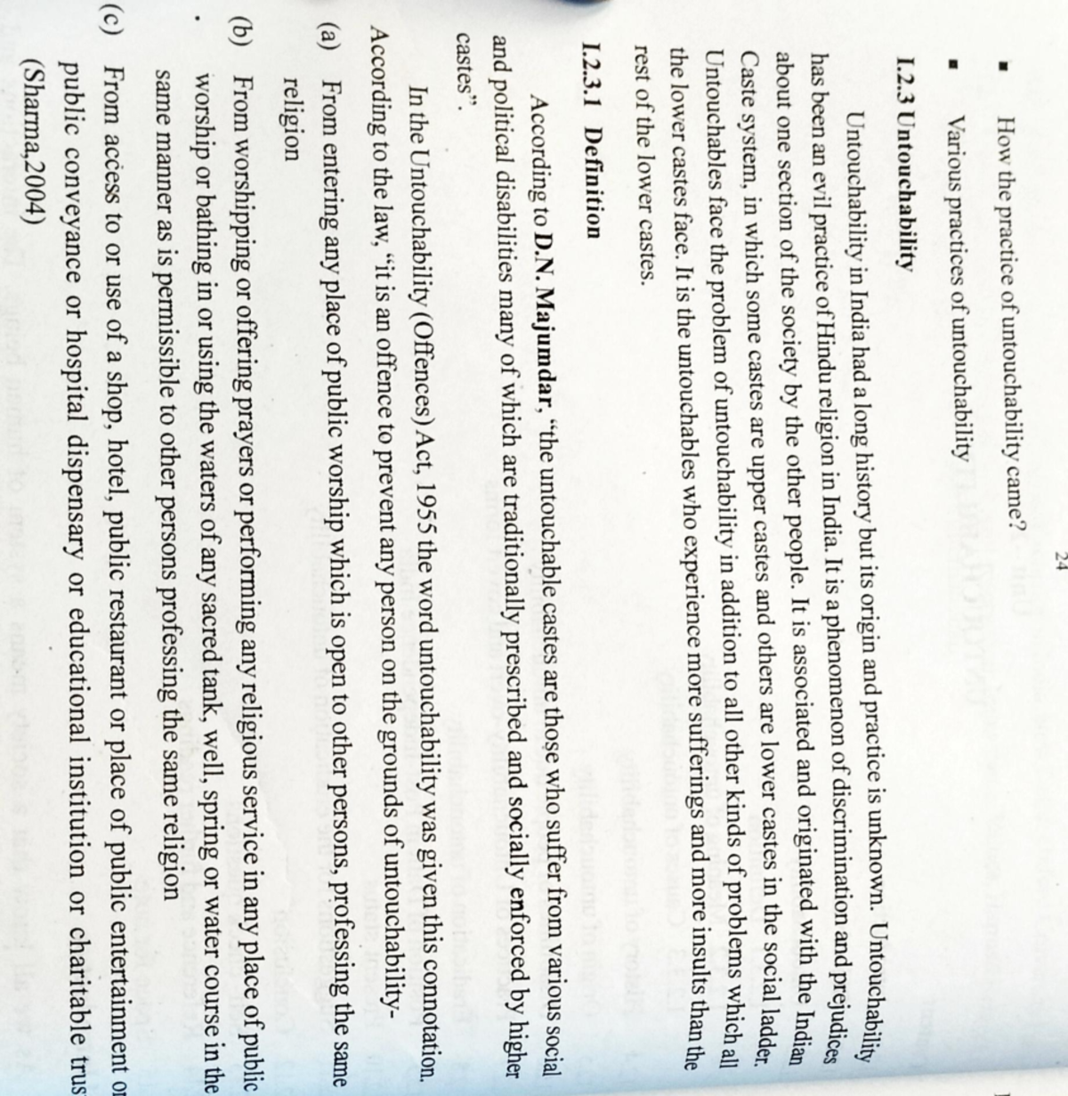 Untouchability - Sociology Of Development - Studocu