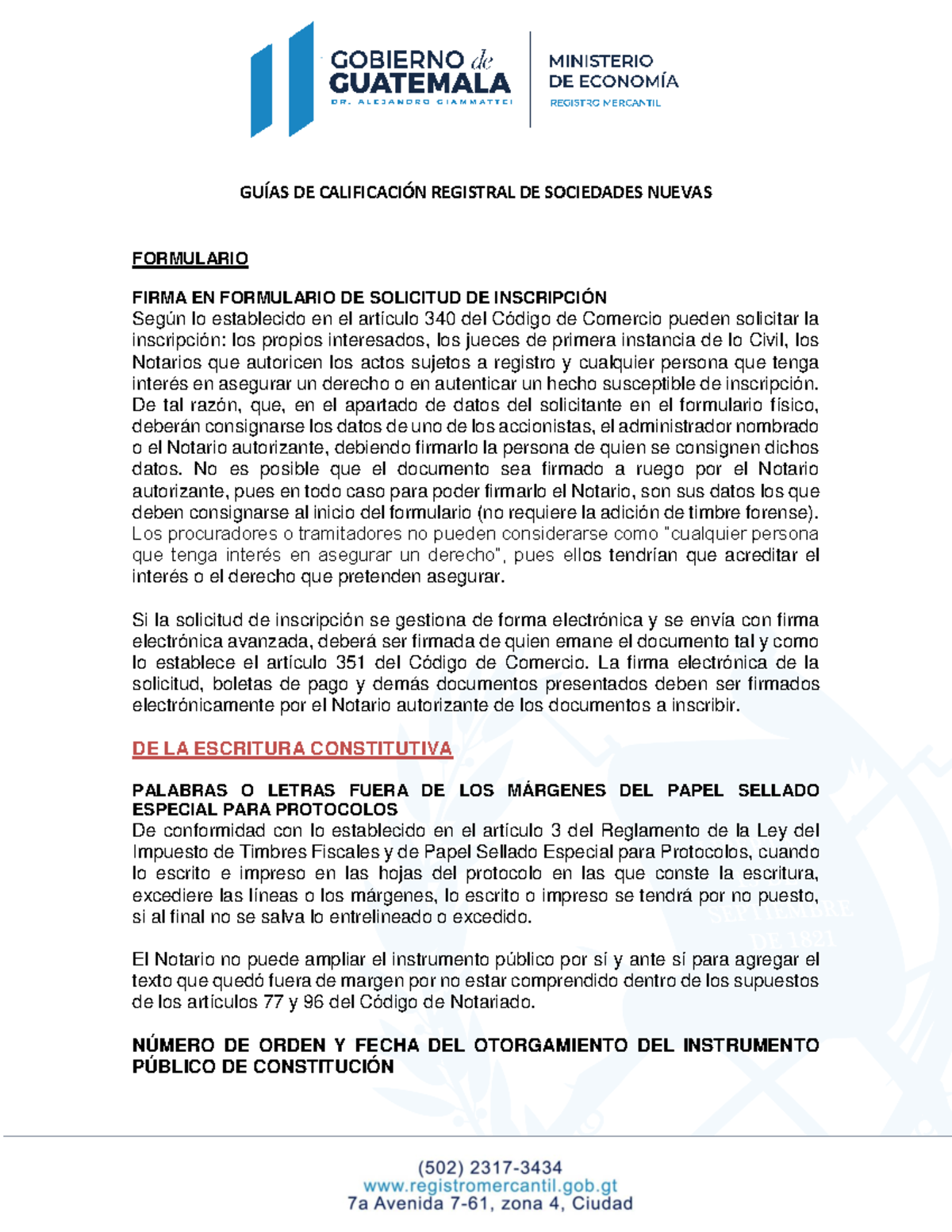 Guia Registral de Sociedades Nuevas - GUÕAS DE CALIFICACI”N REGISTRAL DE SOCIEDADES NUEVAS - Studocu