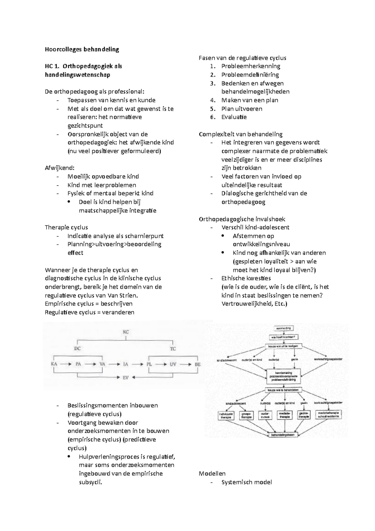 De Diagnostische Cyclus Hoorcolleges - College - aantekeningen ...