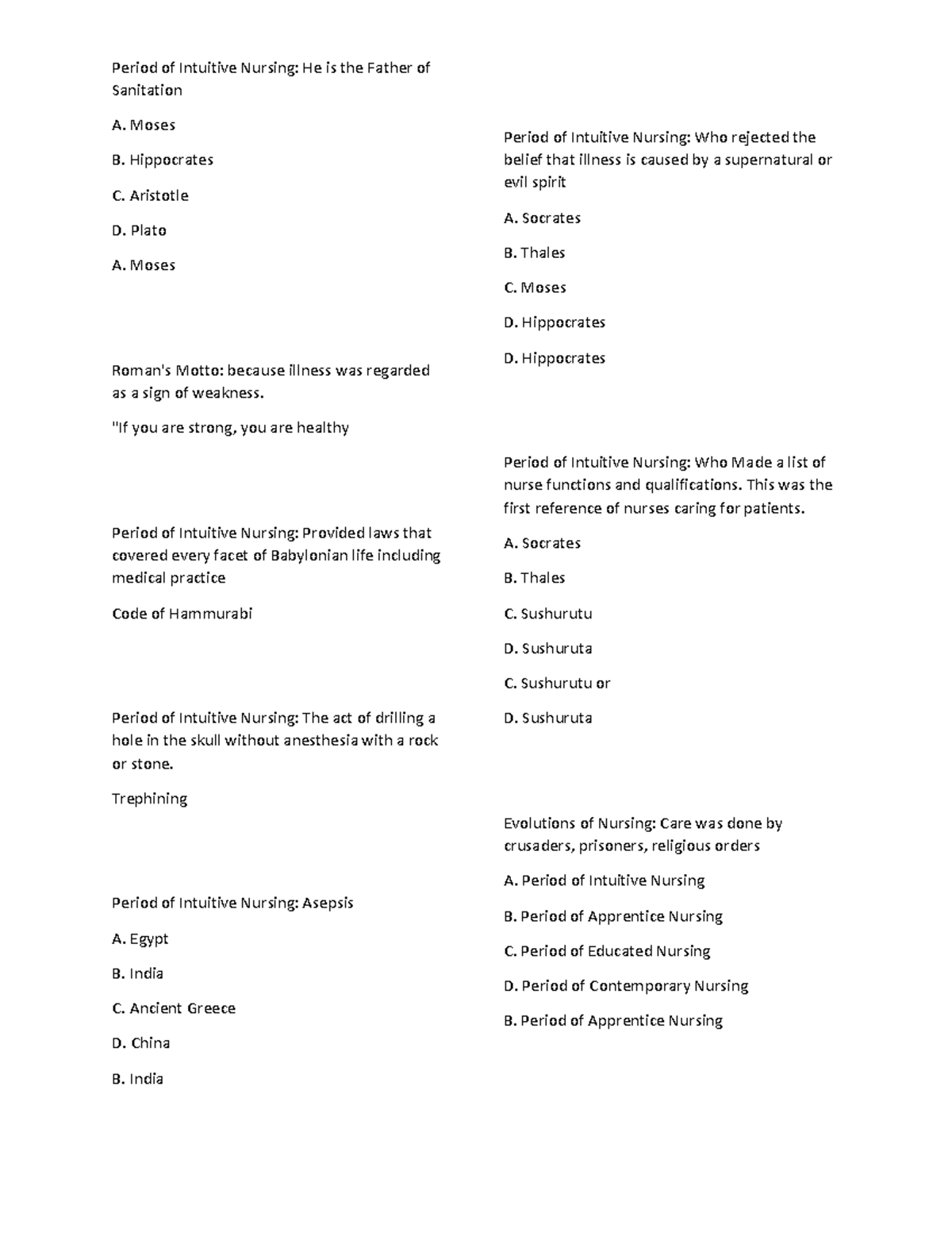 TFN - notes - Period of Intuitive Nursing: He is the Father of ...
