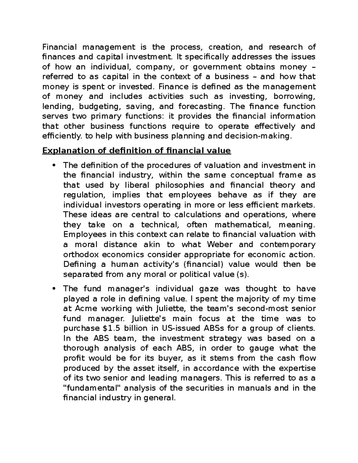 Engineering Economics 3 - Financial management is the process, creation ...