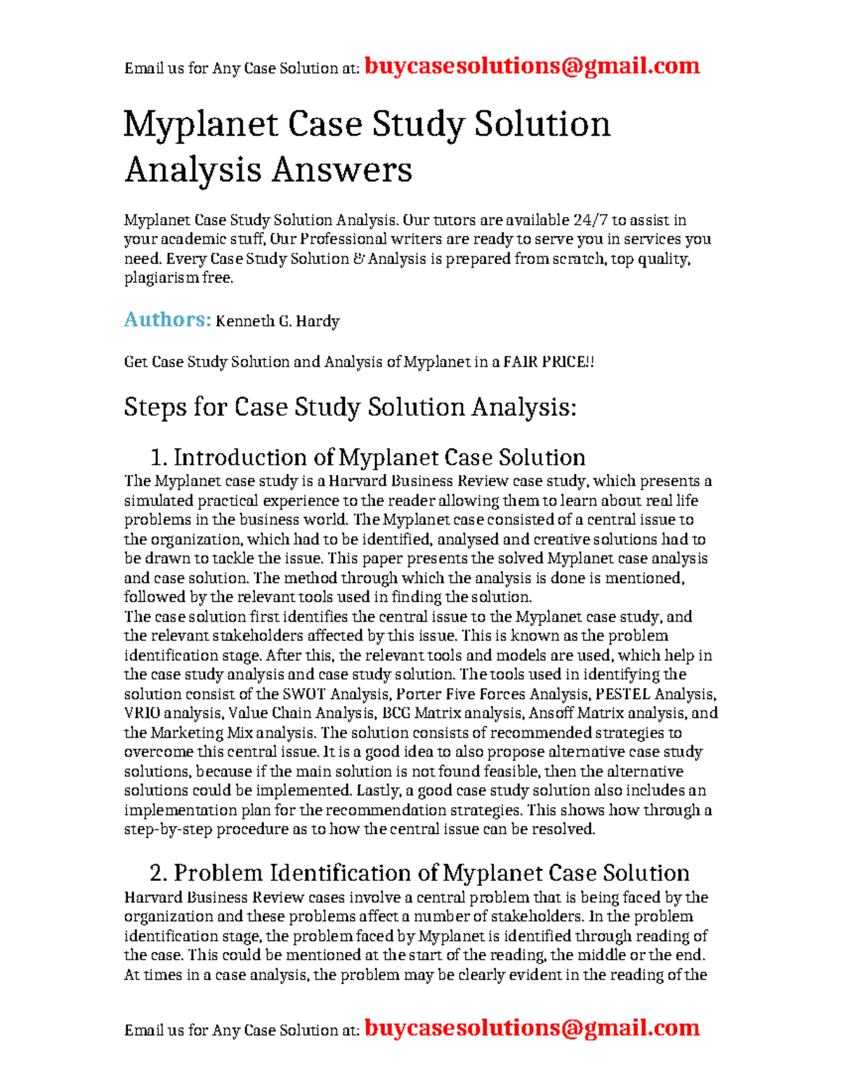 Myplanet Case Study Solution Analysis - Our tutors are available 24/7 ...