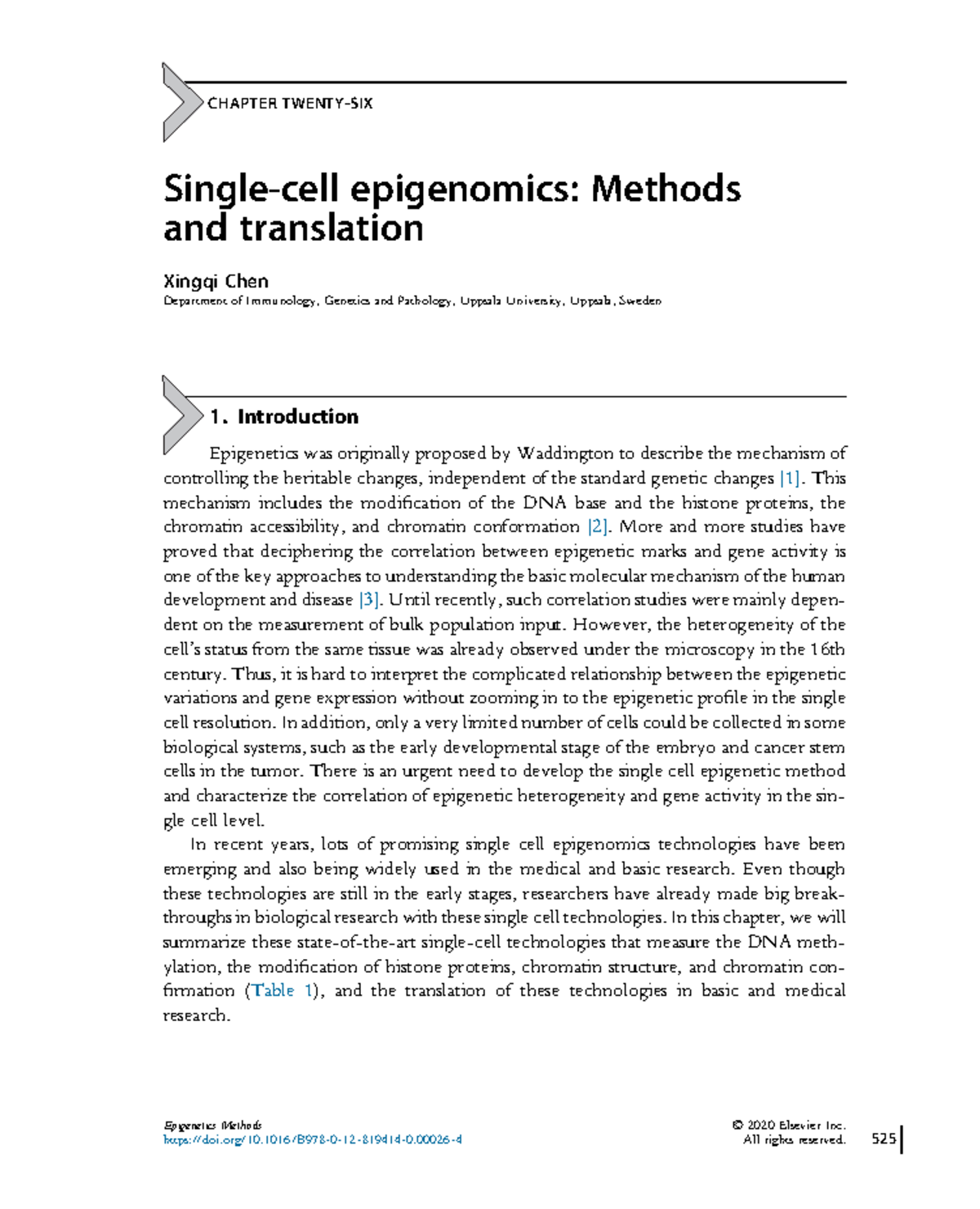 Chapter-Twenty-Six-Single-cell-epigenomics-Methods-a 2020 Epigenetics-Met - CHAPTER TWENTY-SIX ...