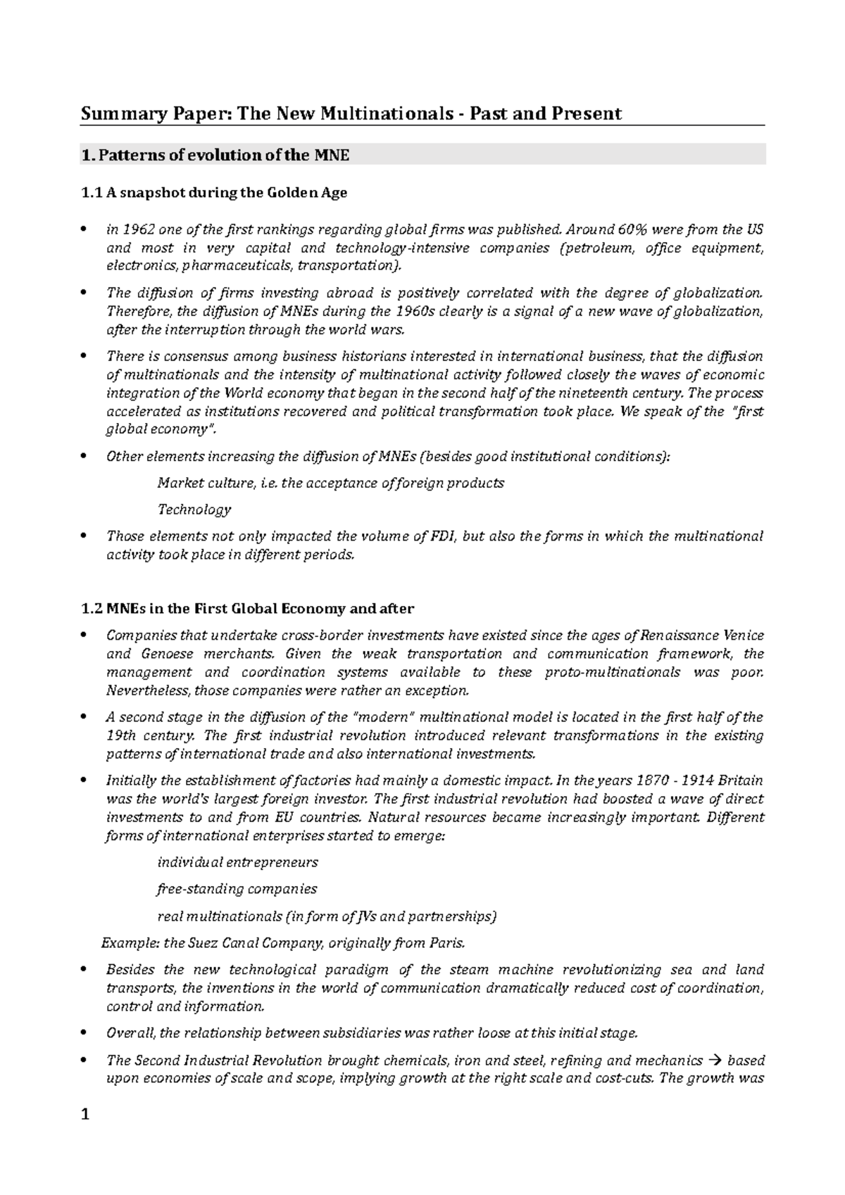 Summary Paper Colli Loper Piscitello - Summary Paper: The New ...