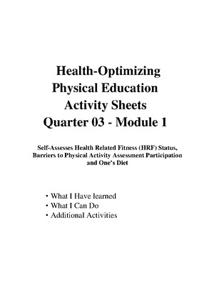 PE3 - Optimizing Energy System - Health -Optimizing Physical Education ...
