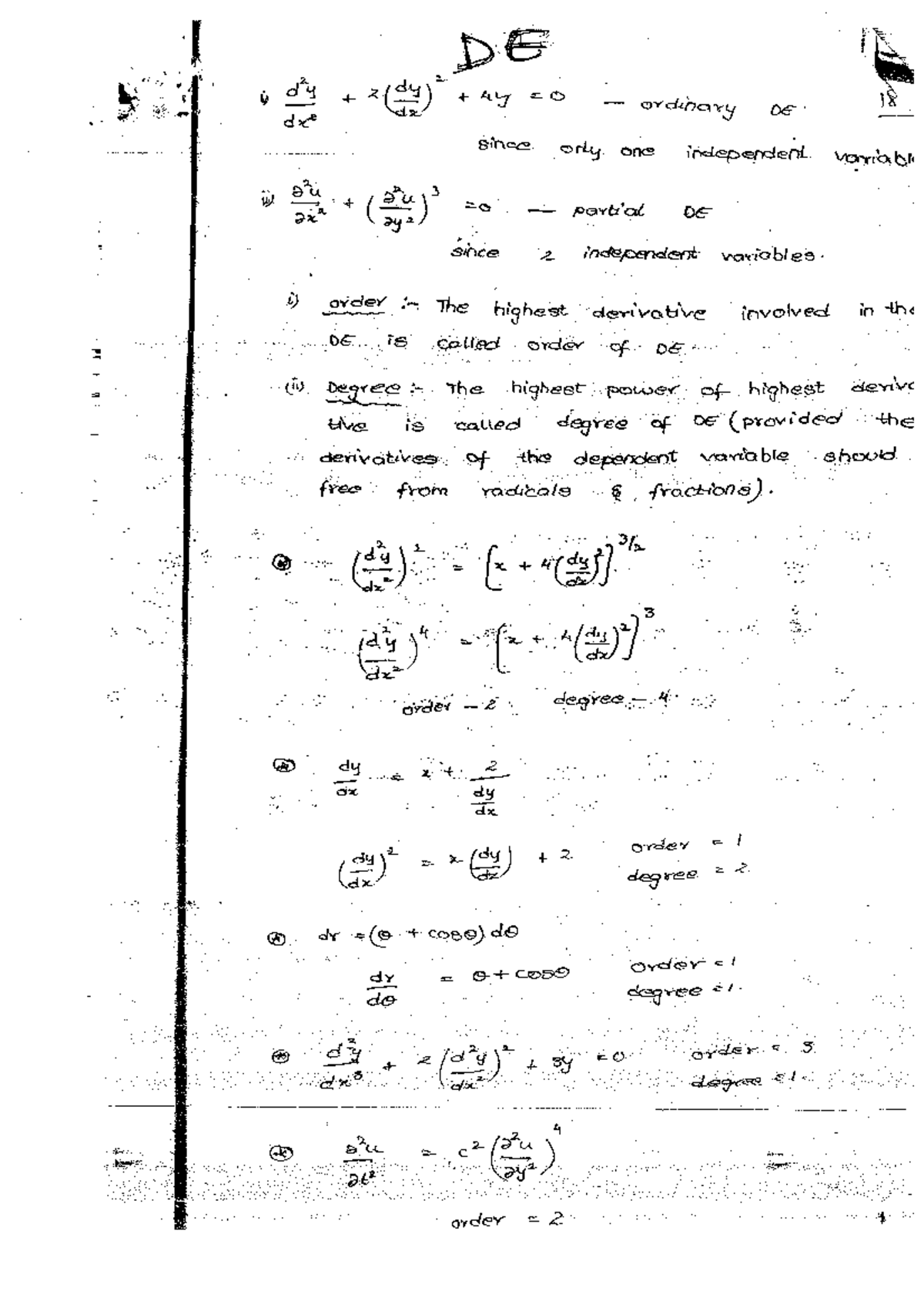 DIFF EQUATIONS NOTES - Mathematics - Studocu