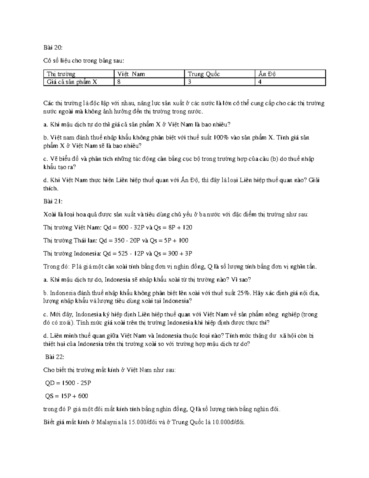 Baitap Chuong 4 - bài tập - Bài 20: Có số liệu cho trong bảng sau: Thị ...