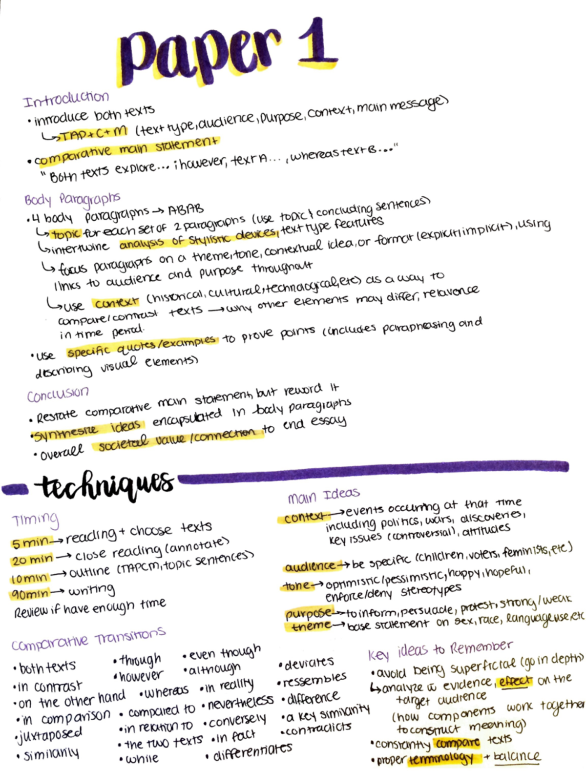 Paper 1 Notes - HL Lang and Lit - English IB Lit and Lang A - Studocu