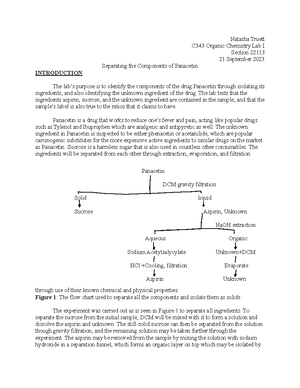 The Effect of pH on a Food Preservative Lab 1 - Natasha Truett C343 ...