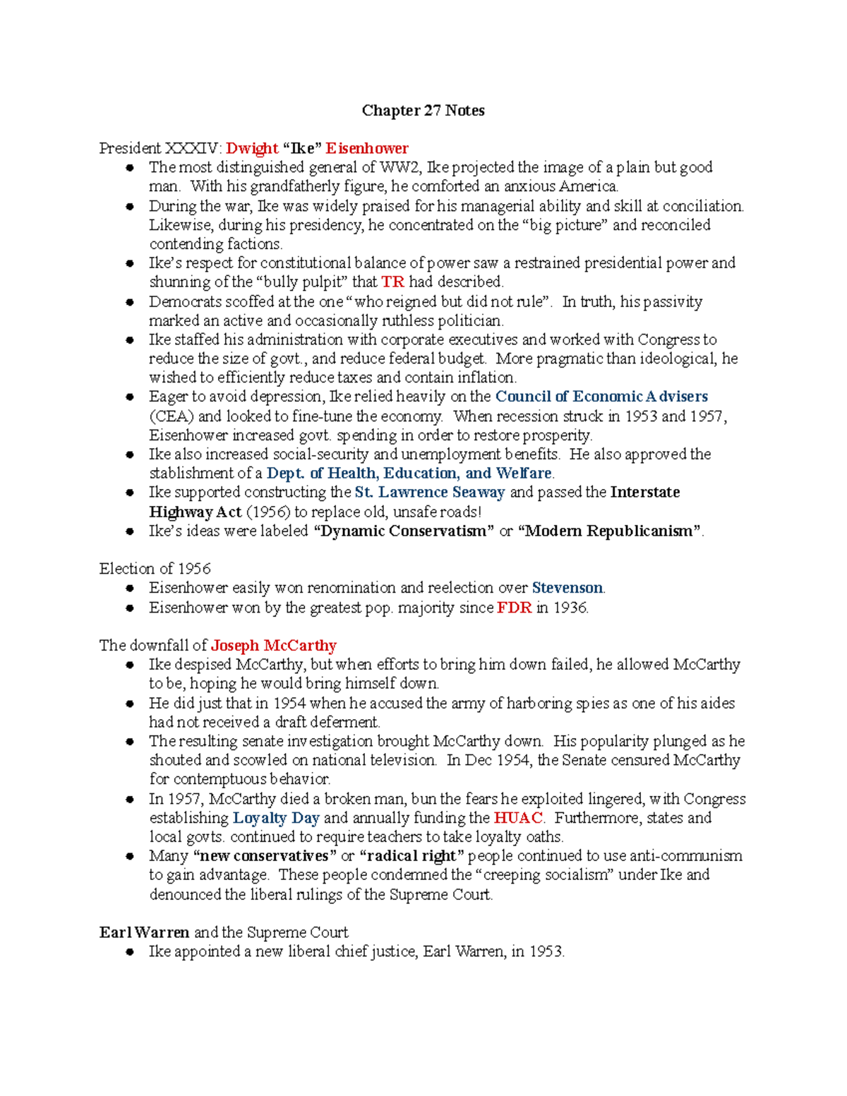 Chapter 27Notes - American history lecture notes - Chapter 27 Notes ...