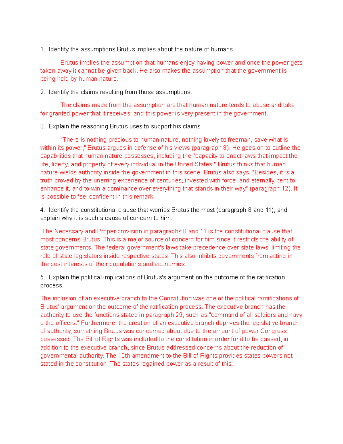 Brutus 1 case study - Identify the assumptions Brutus implies about the ...