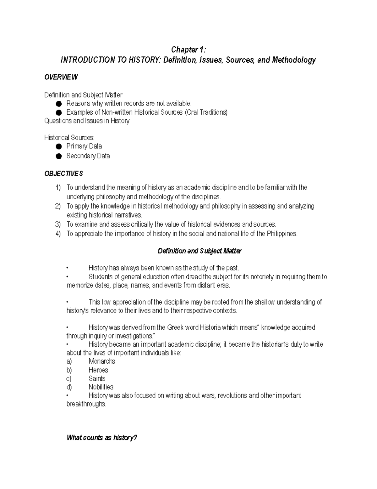 Chapter 1 - RIna HOwarts - Chapter 1: INTRODUCTION TO HISTORY ...