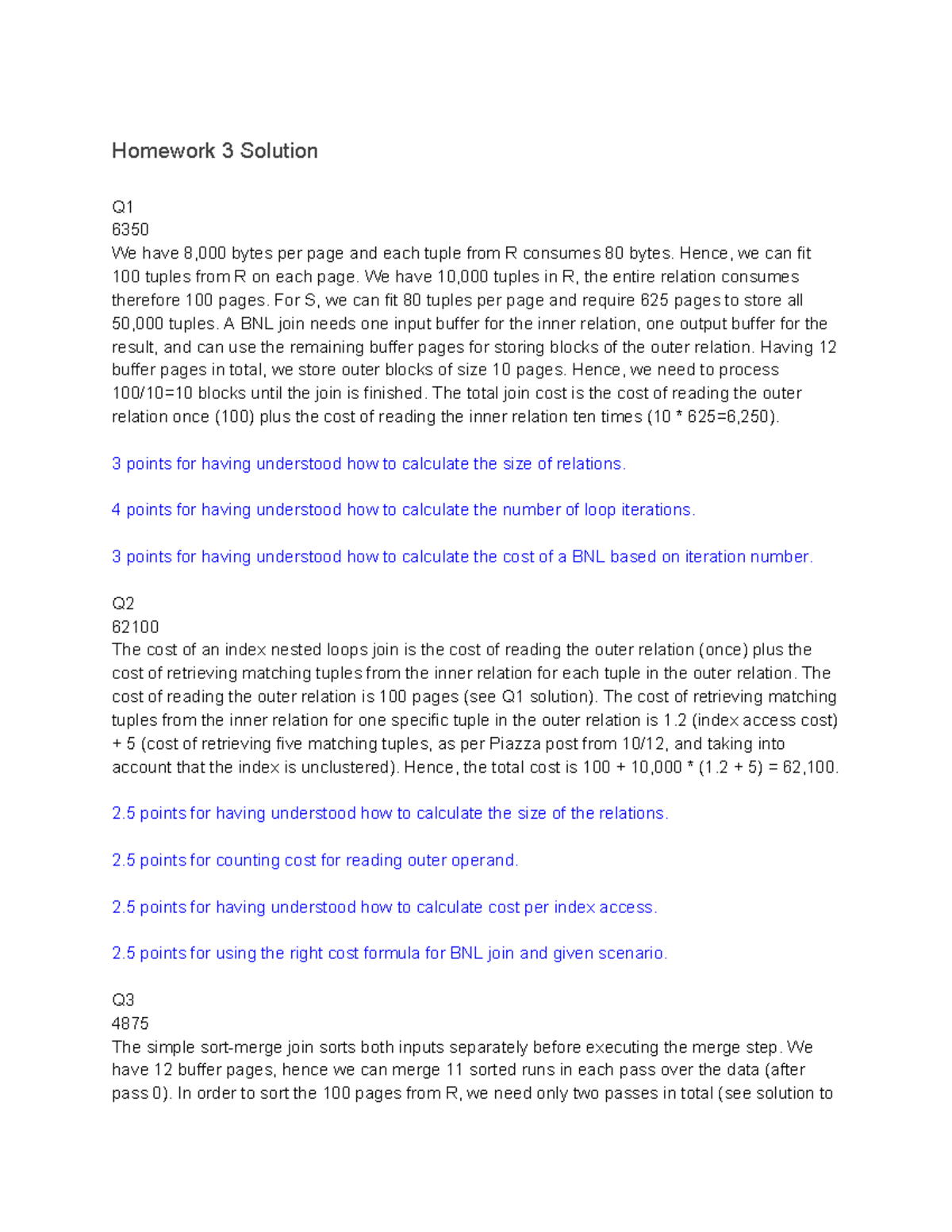 Homework 3 Solution - Homework 3 Solution Q 6350 We have 8,000 bytes ...