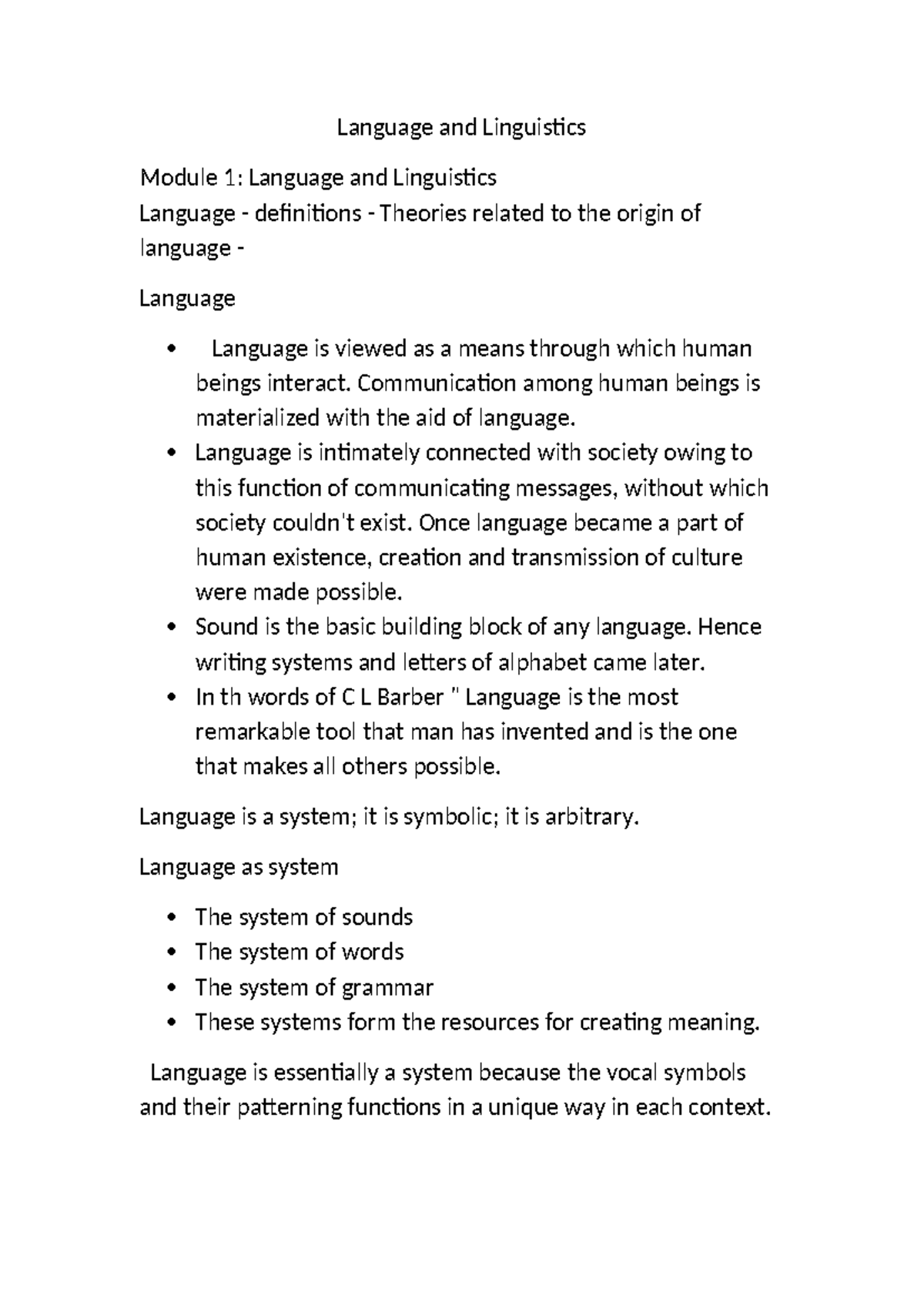 Language and Li-WPS Office - Language and Linguistics Module 1 ...
