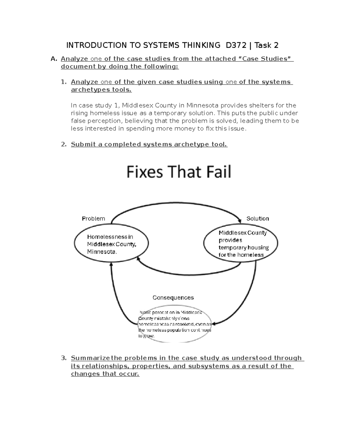 INTRODUCTION TO SYSTEMS THINKING D372 - Task 2 | WGU - INTRODUCTION TO SYSTEMS THINKING D372 ...