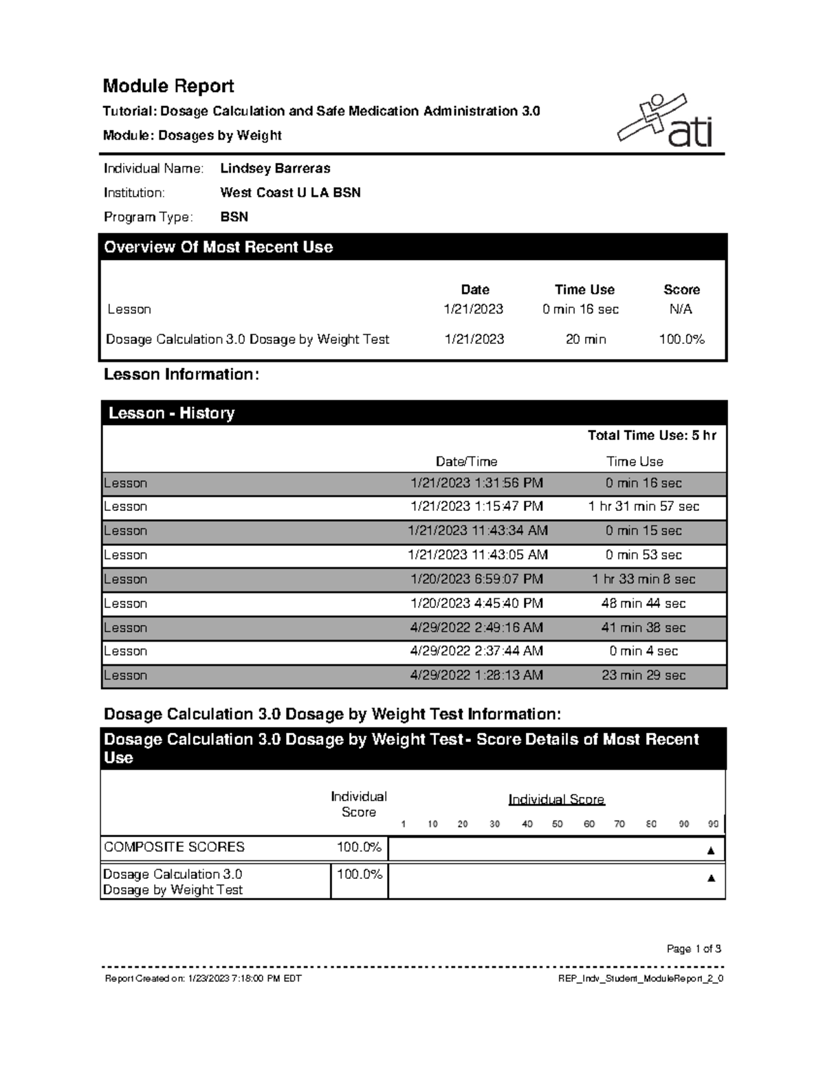 Dosages by weight - Dosage calc module report - Module Report Tutorial ...