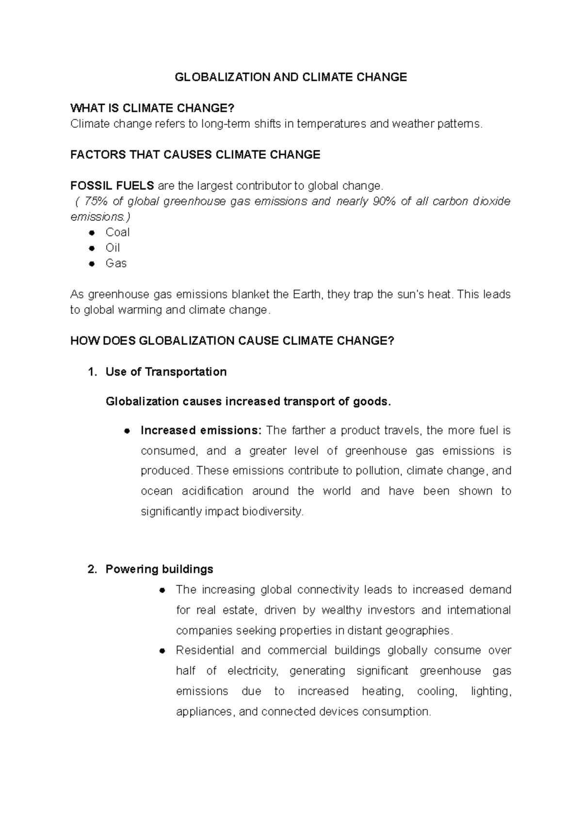 i know that i don t know - GLOBALIZATION AND CLIMATE CHANGE WHAT IS ...