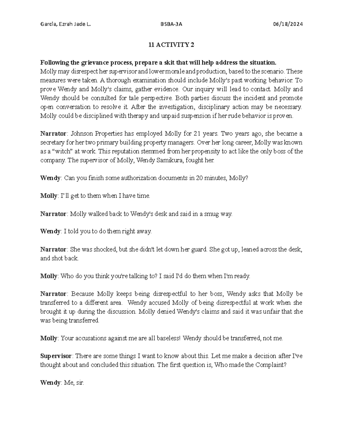 Garcia Ezrah 11Act2-HRM - Garcia, Ezrah Jade L. BSBA-3A 06/18/ 11 ...