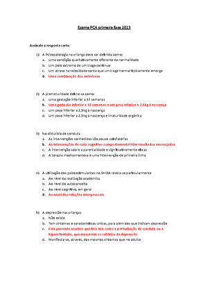 PCA- intrumento CDRS-R - Children’s Depression Rating Scale – Revised ...