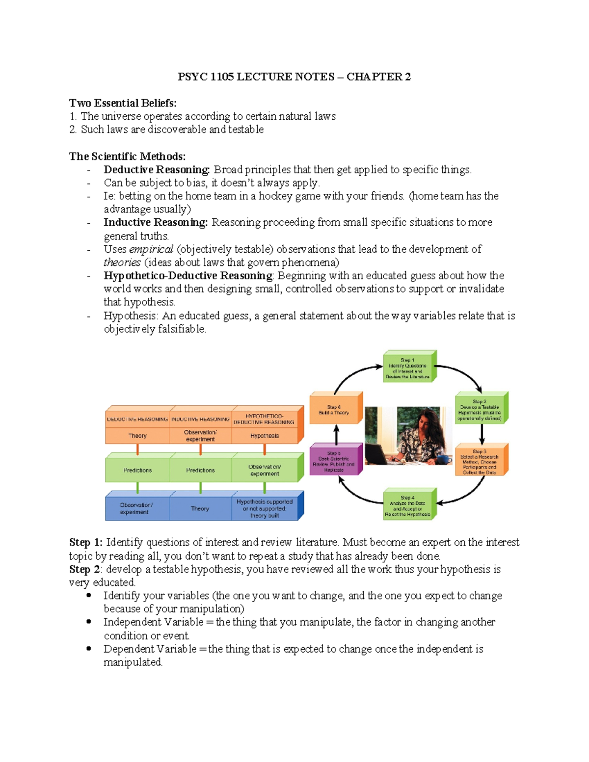 Lecture Notes Chapter 2 Psyc 1105 Lecture Notes Chapter 2 Two