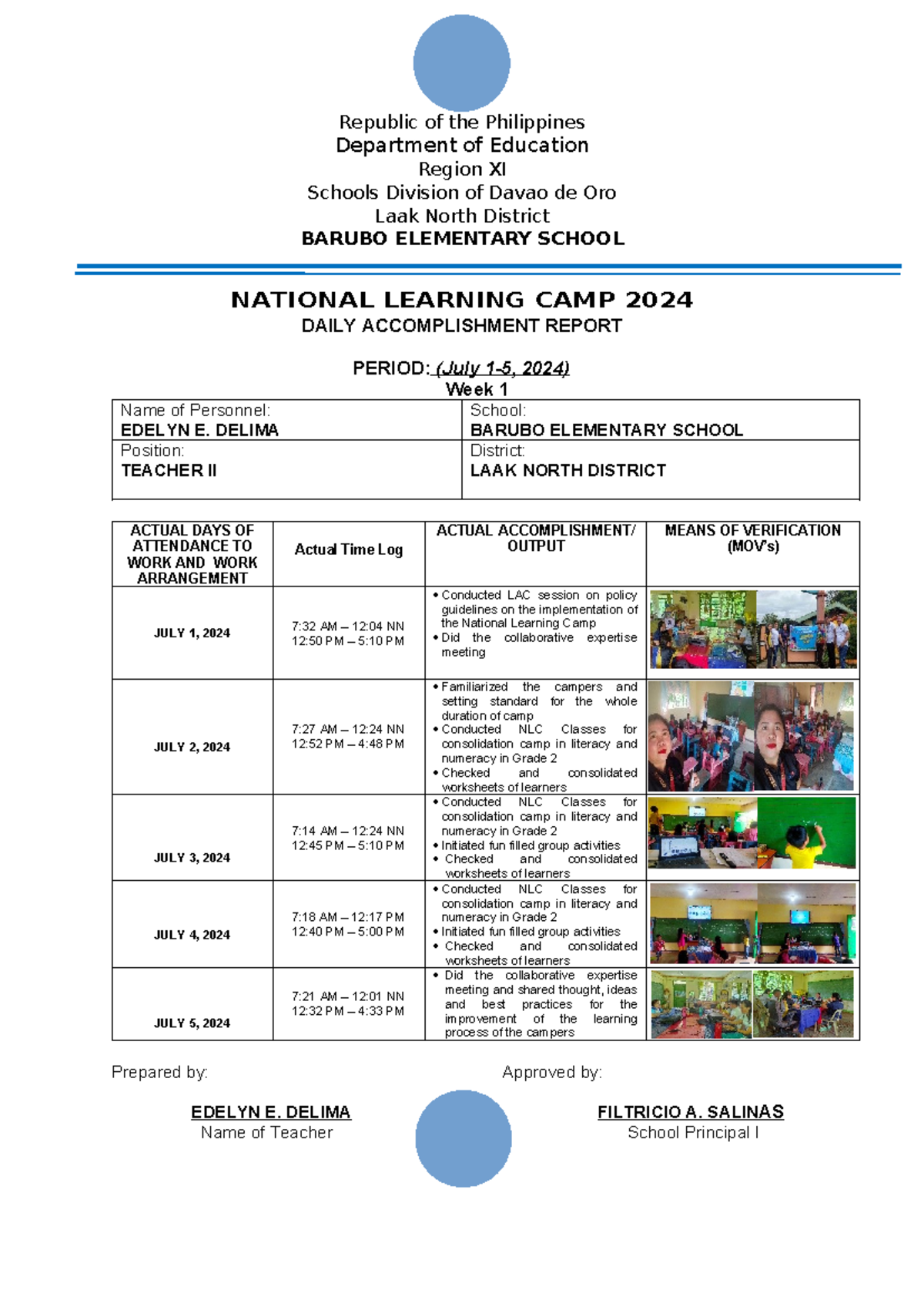 2024 NLC Accomplishment Report - Republic of the Philippines Department ...
