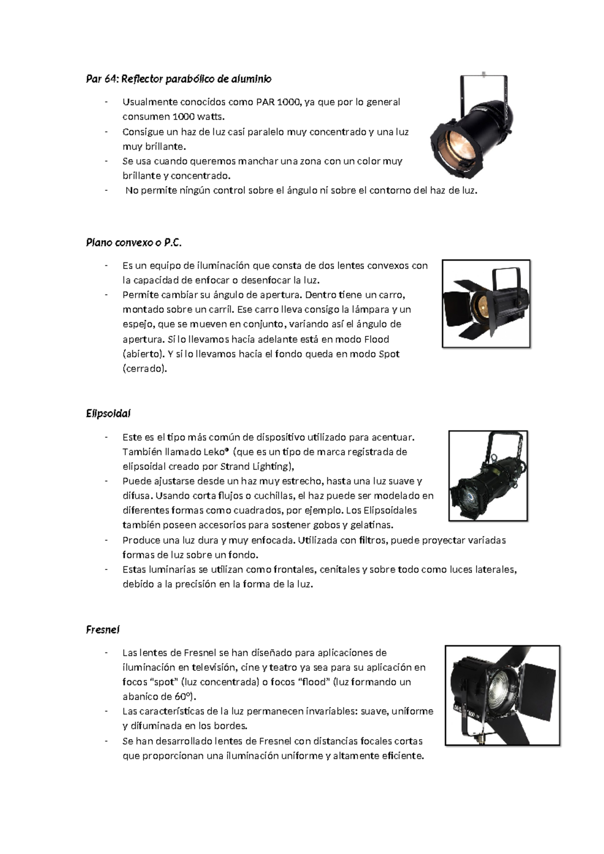 Luces - Par 64: Reflector parabólico de aluminio - Usualmente conocidos ...