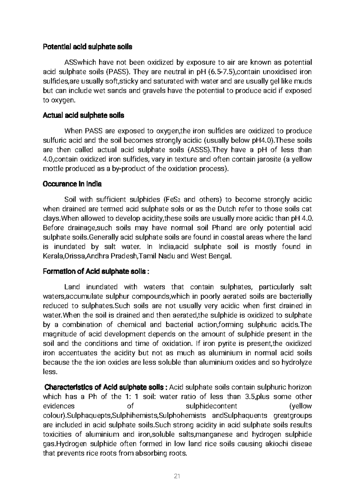 Problematic Soils - Potentialacidsulphatesoils - Studocu