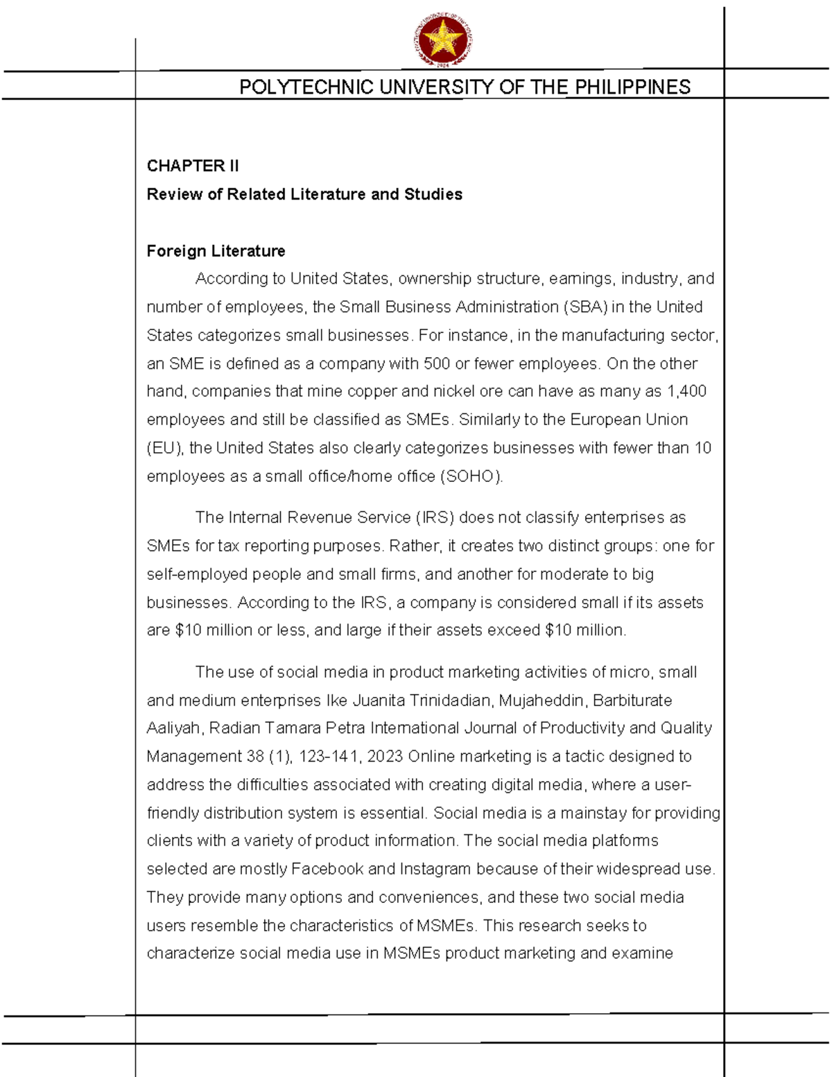business research Chapter 6 - CHAPTER II Review of Related Literature ...
