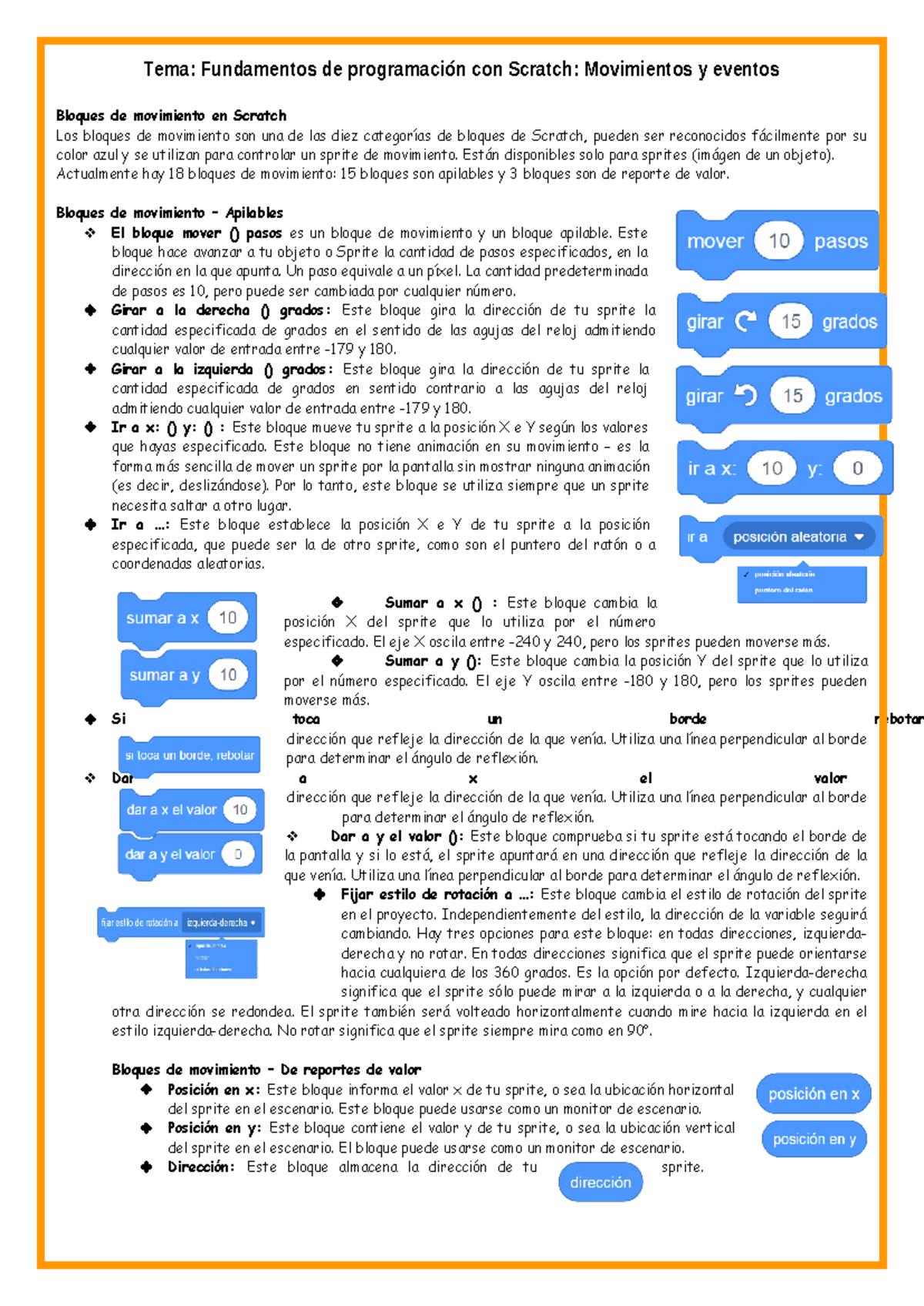 Tema - Scratch - Tema: Fundamentos de programación con Scratch ...