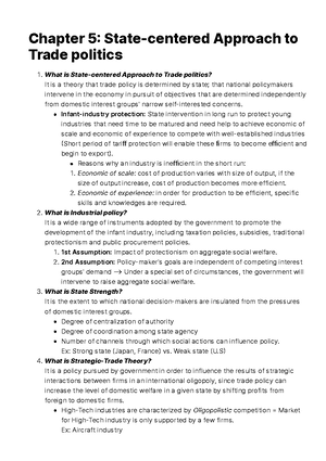 #C1 International Political Economy - RUPP - Studocu