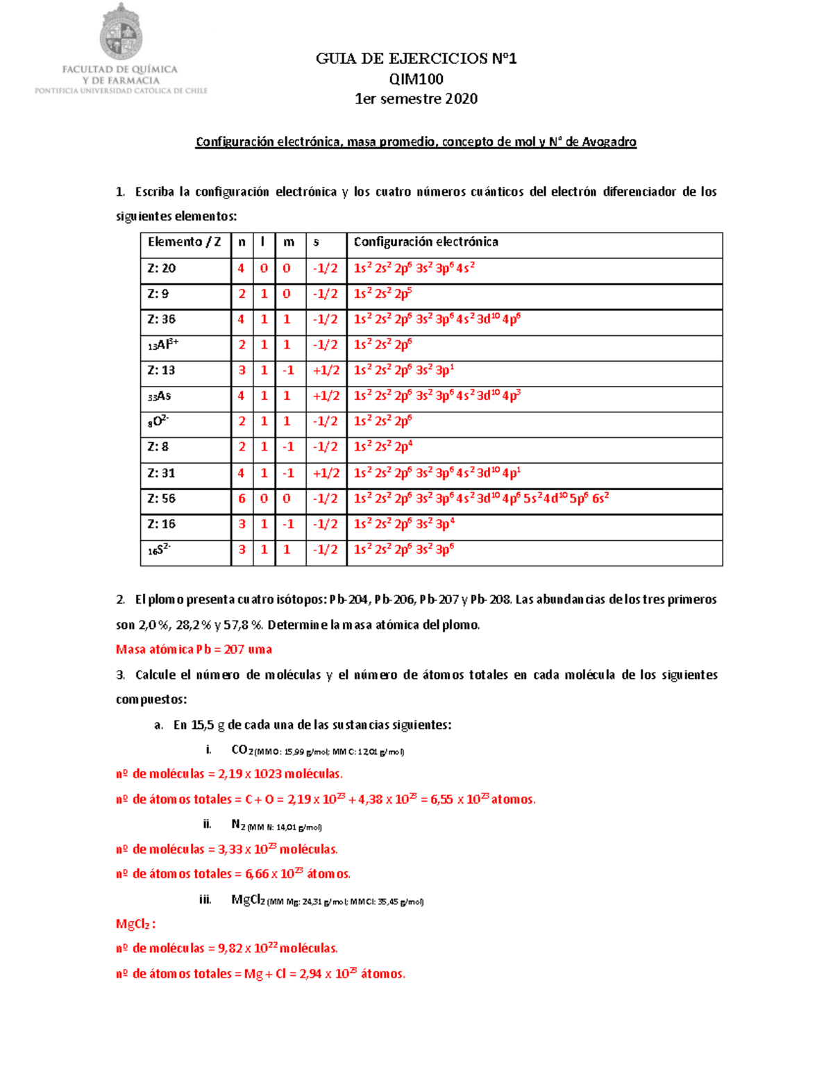 Guia I1 Respuestas - aaaaaaa - Warning: TT: undefined function: 32 QIM 1er semestre 2020 - Studocu