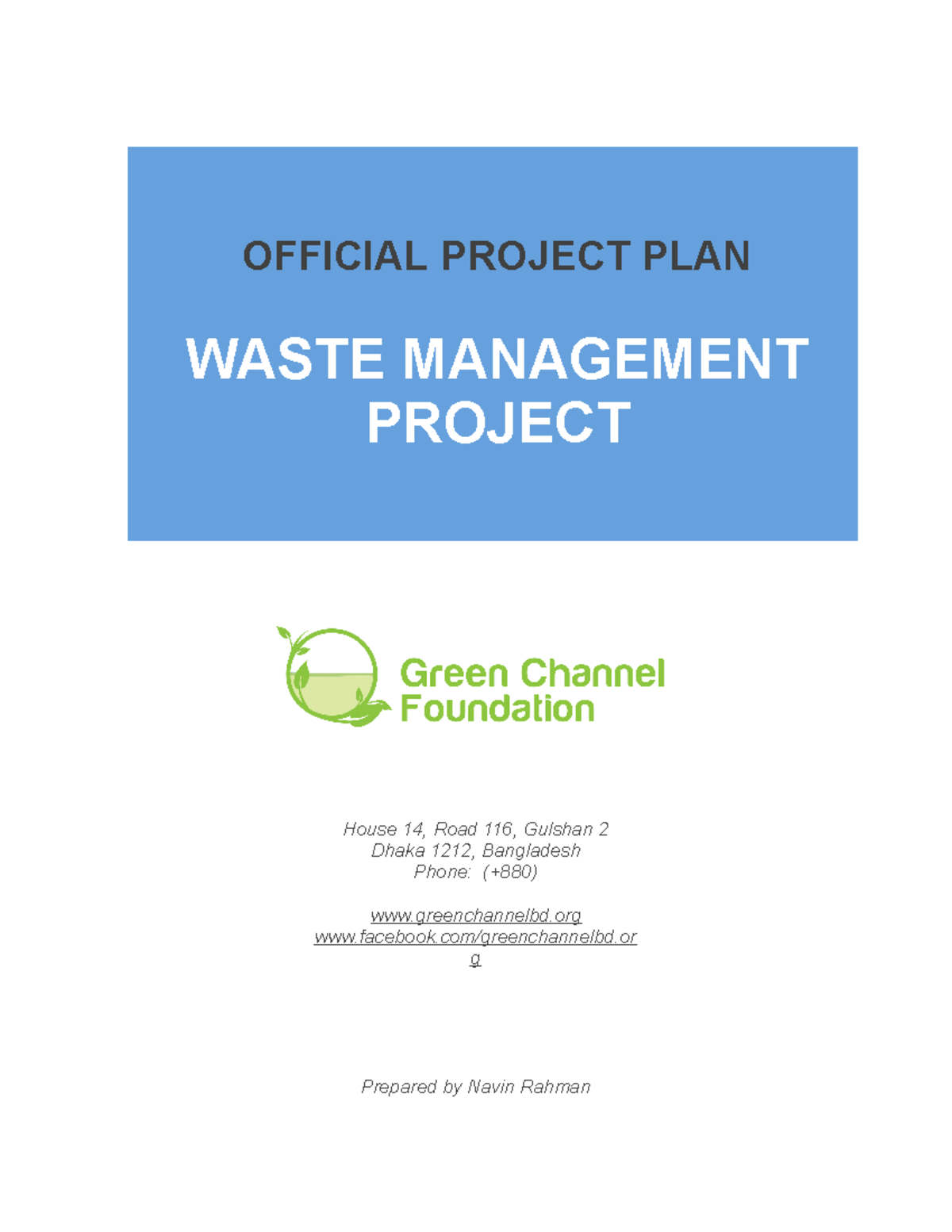 Wastemanagement Official Project PLAN - OFFICIAL PROJECT PLAN WASTE ...