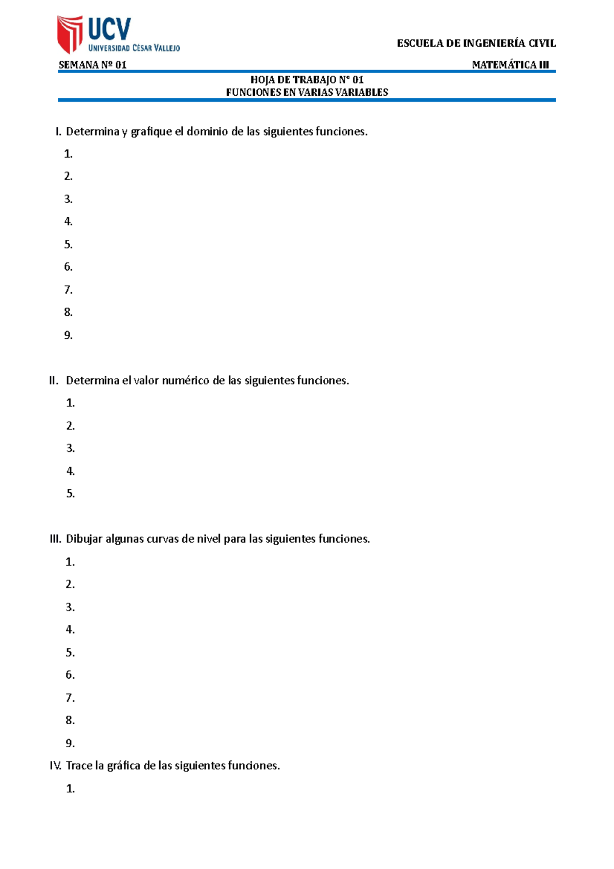 HT-01- Funciones EN Varias Variables - Matemática III - UCV - Studocu