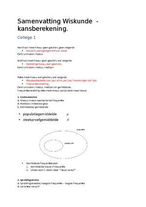 Wiskunde PO statistiek Havo 4 - 4 havo wiskunde-A Wiskunde opdracht ...