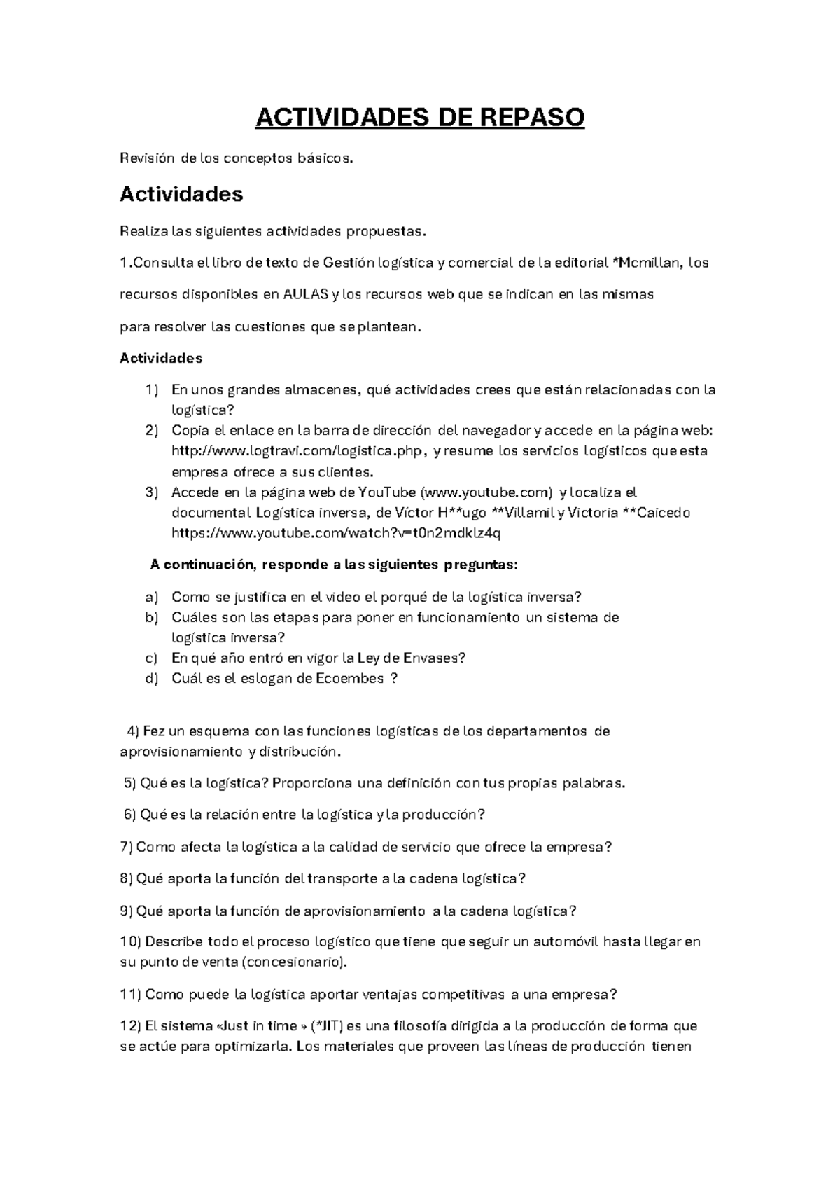 Actividades DE Repaso - manual completo - ACTIVIDADES DE REPASO ...