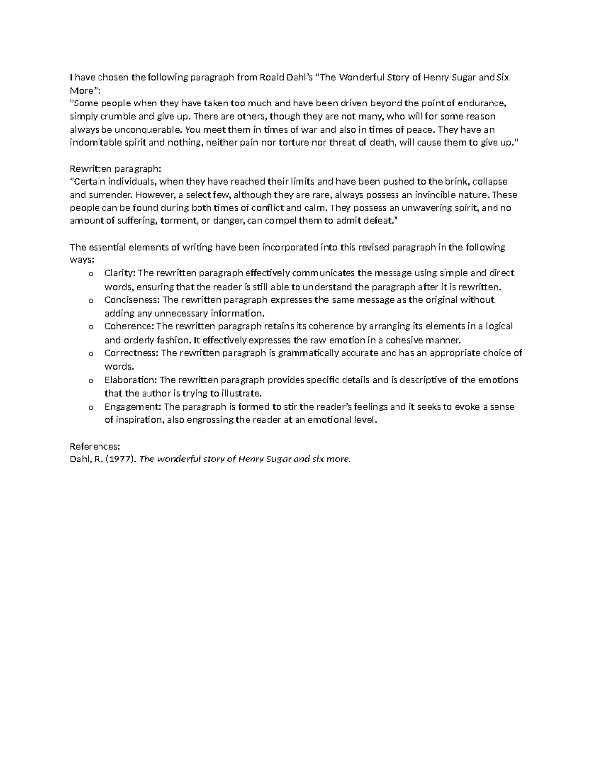 ENG DA 1 - english discussion assignment - I have chosen the following ...