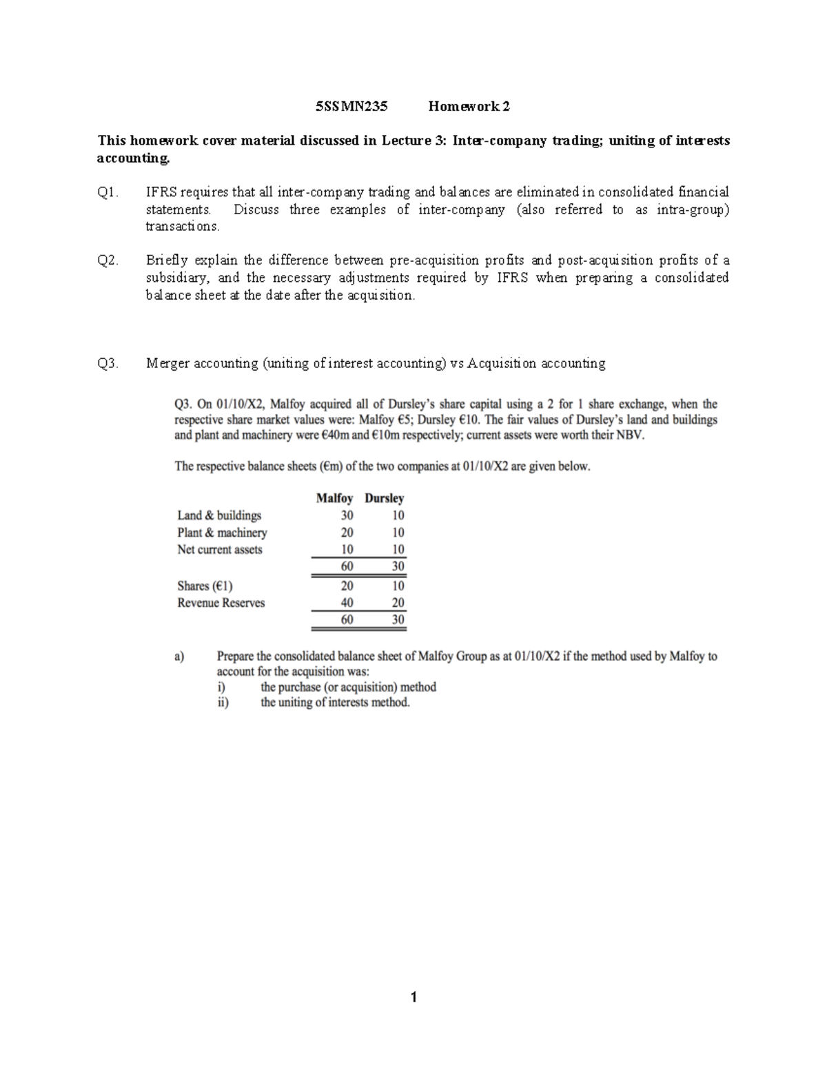 Smn235 Homework 2 2022 ST - 1 5SSMN235 Homework 2 This homework cover material discussed in ...