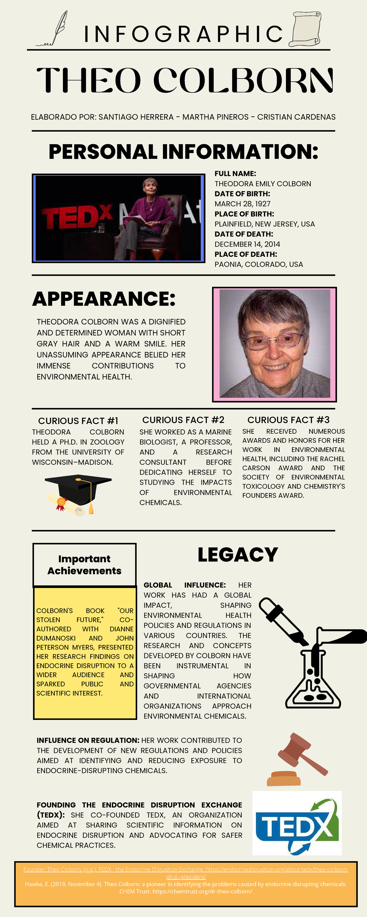 Infografia Theo colborn - COLBORN'S BOOK "OUR STOLEN FUTURE," CO ...