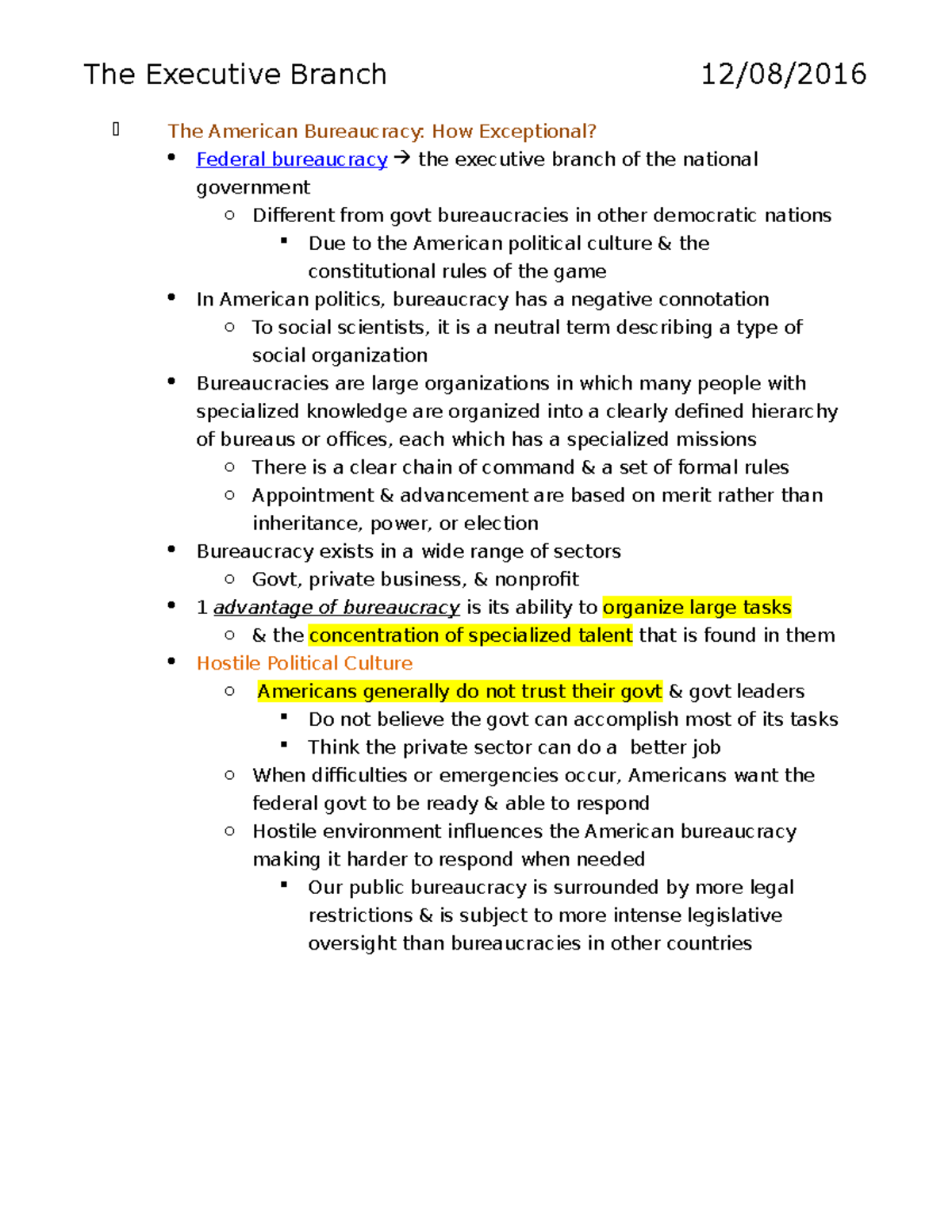 The Executive Branch ch13 - The Executive Branch The American ...