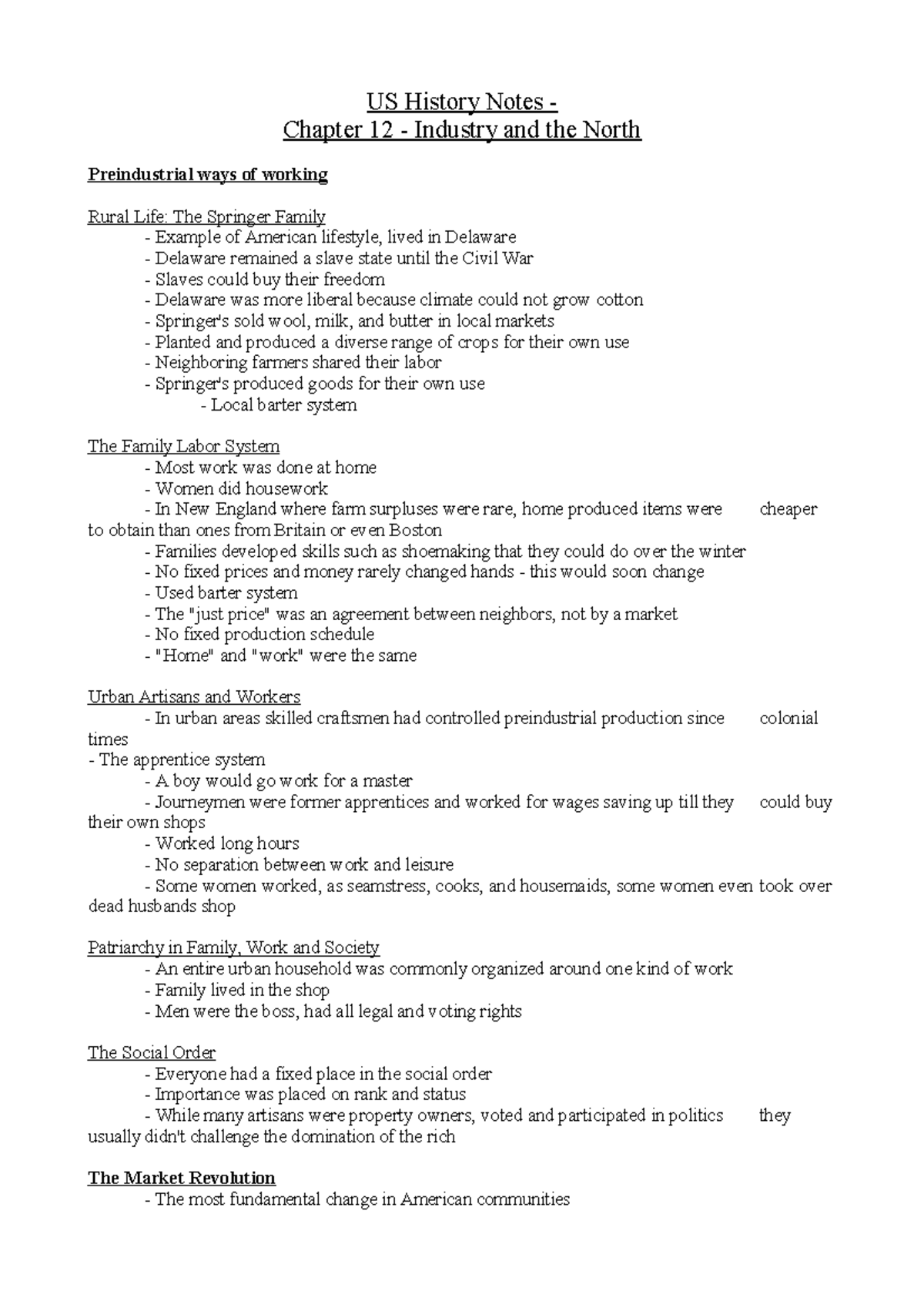Chpter 12 - Chapter Review - US History Notes - Chapter 12 - Industry ...