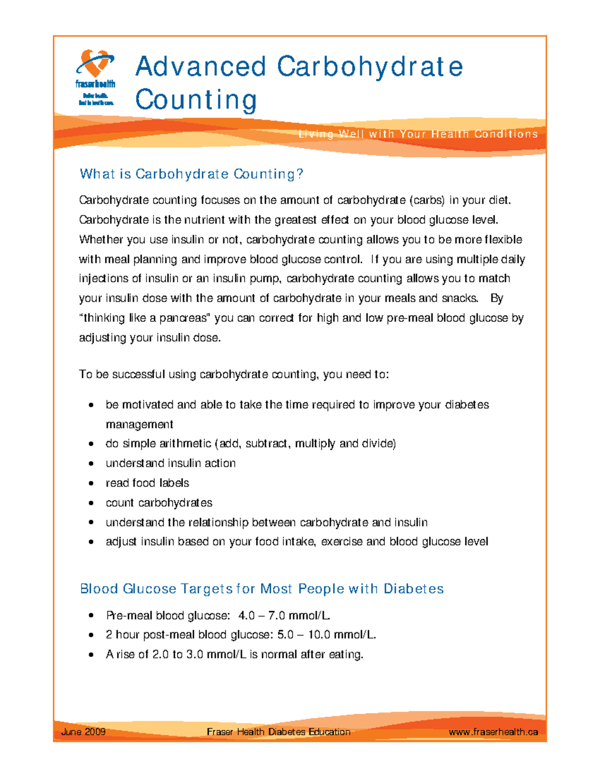 120716690-carb-counting of the wild flower - June 2009 Fraser Health ...