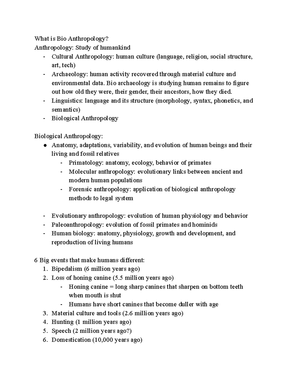 Bio Anthro - What is Biologocial Anthropology - What is Bio ...