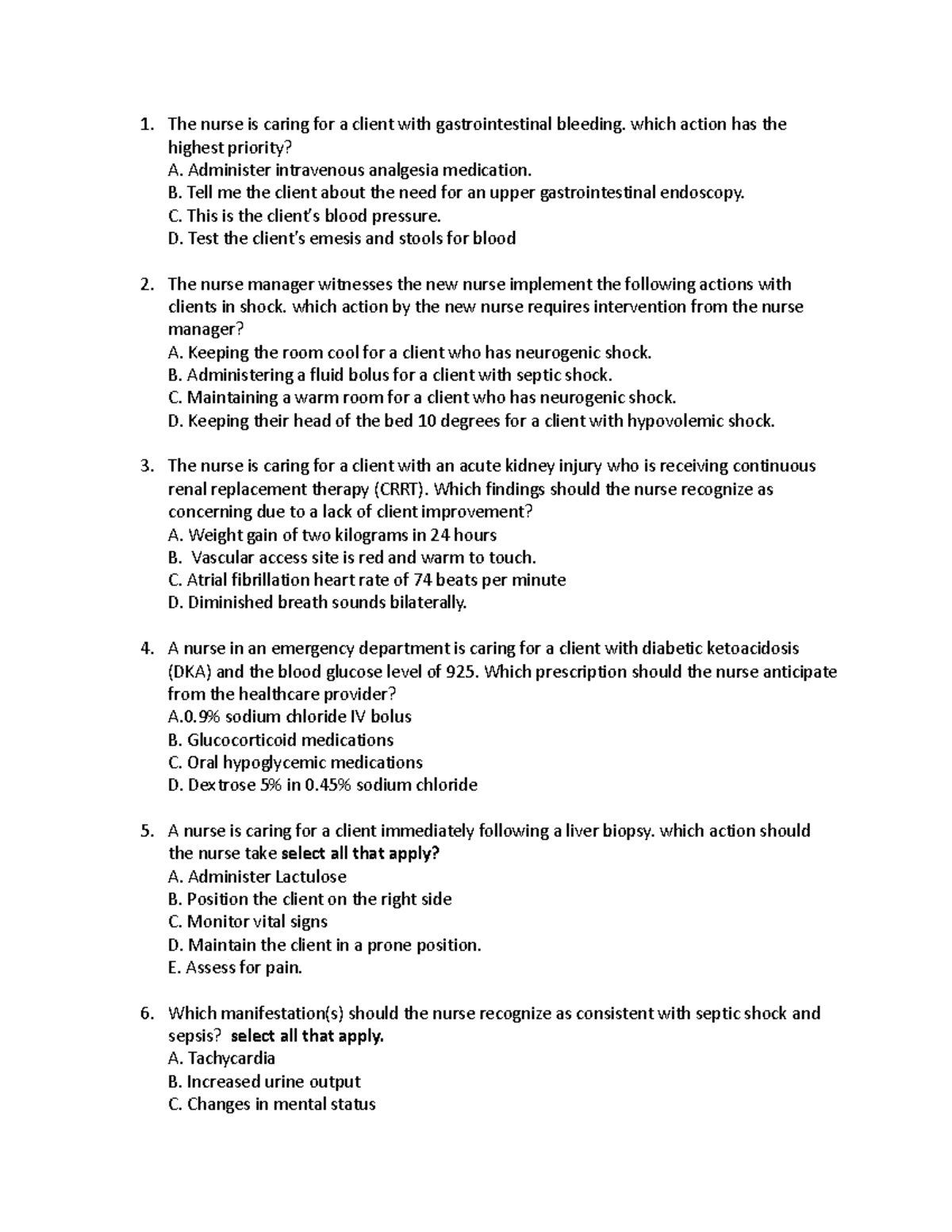 Complex health final - please help me to answer these questions - The ...