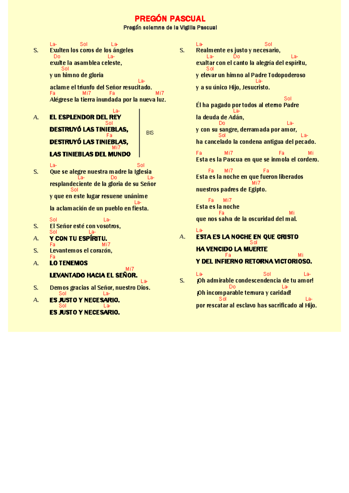 Pregon Pascual - 183 BIS PREGÓN PASCUAL Pregón solemne de la Vigilia ...
